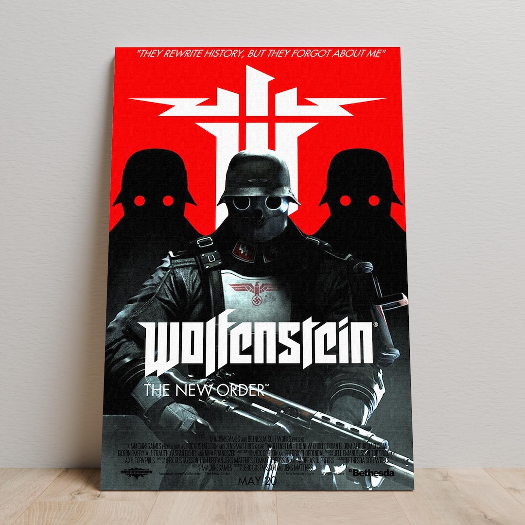 Wolfenstein Poster, Game Poster, Blazkowicz Wall Art, Canvas Print ...