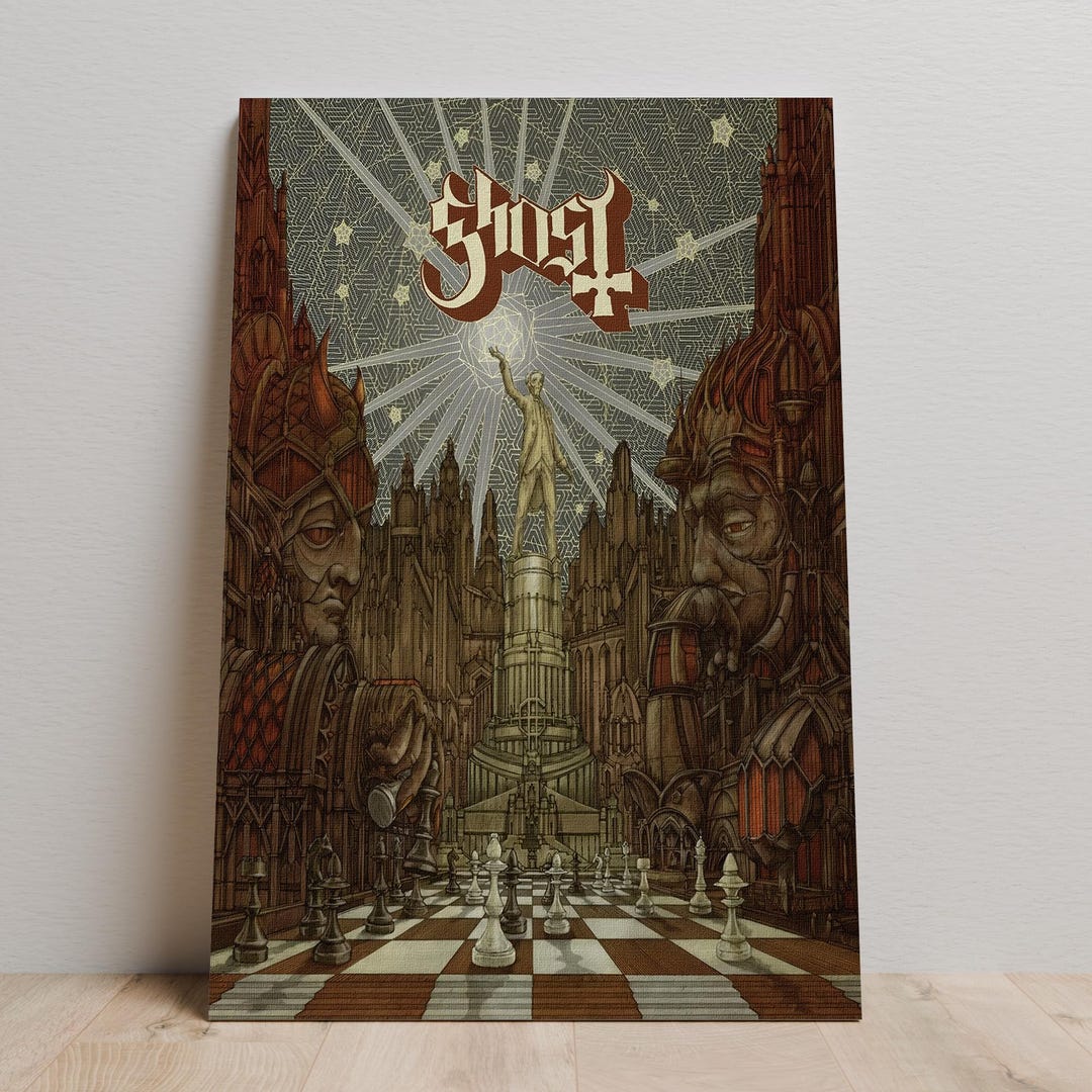 Ghost Band Poster, Rock Band Poster, Tobias Forge Wall Art, Canvas ...