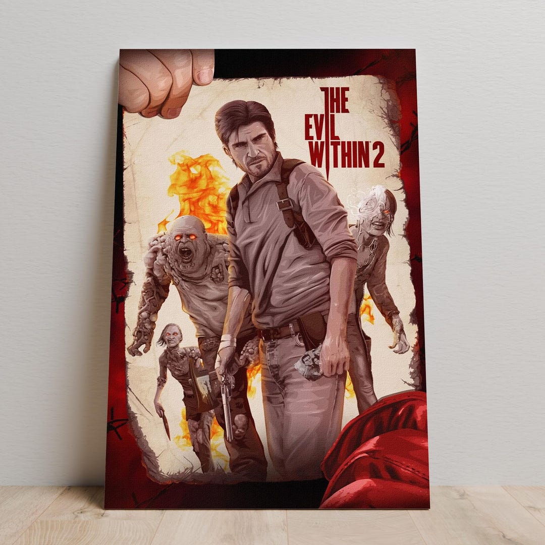 The Evil Within Poster, Game Poster, Sebastian Castellanos Wall Art ...