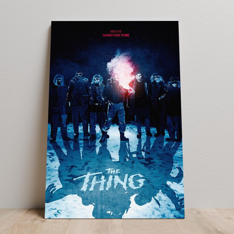 The Thing Poster, Horror Movie Poster, Kurt Russell Wall Art, Canvas ...