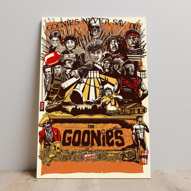 The Goonies Poster , 80s Movie Poster, Canvas Wall Art, Film Print ...