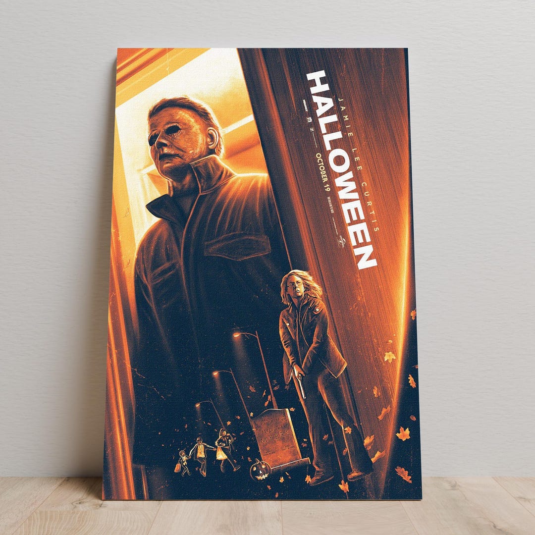 Halloween Poster, Michael Myers Wall Art, Horror Movie Print, Canvas ...
