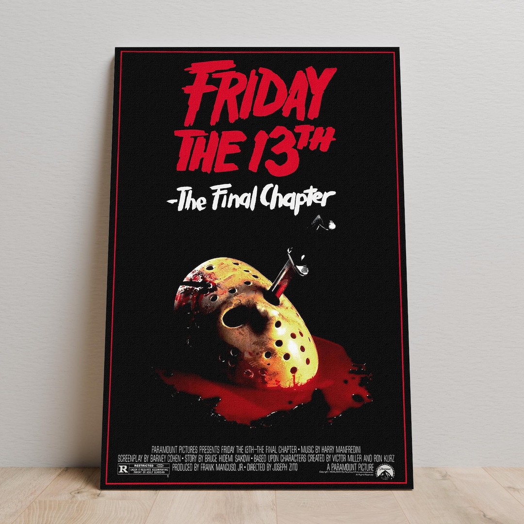Friday the 13th Poster, Horror Movie Poster, Jason Voorhees Wall Art ...