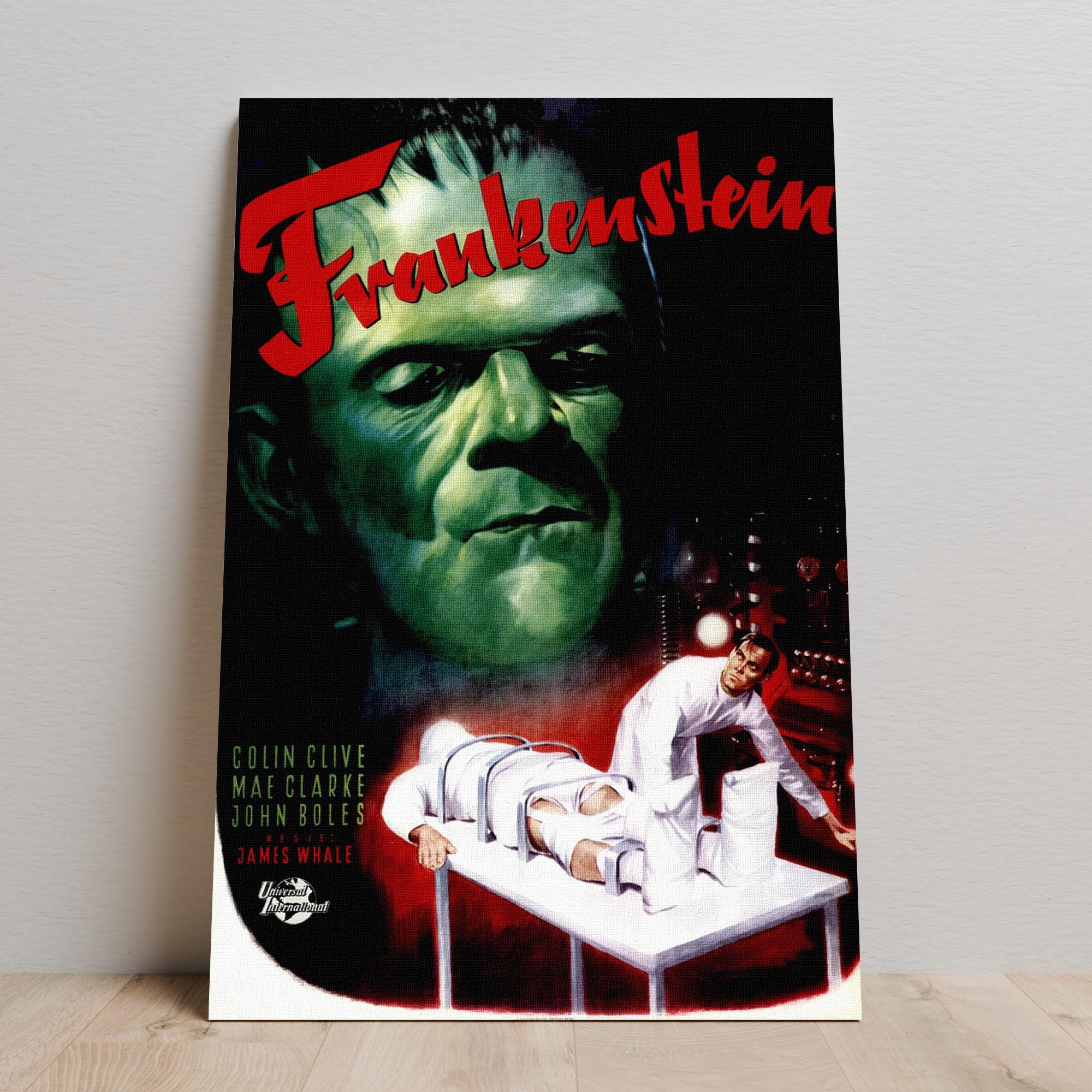 Frankenstein Poster, Horror Movie Poster , Art Poster, Wall Art, Art ...