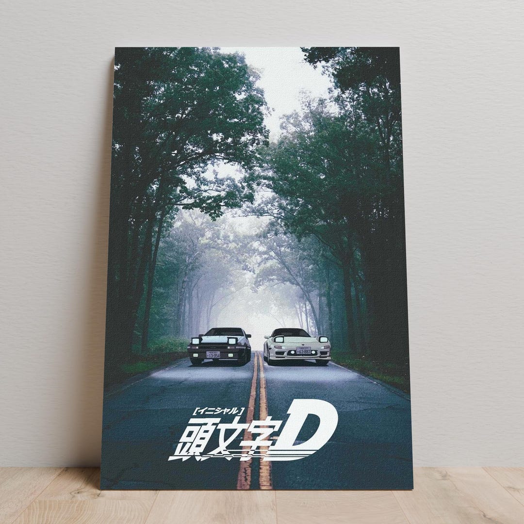 Initial D Poster, Anime Wall Art, Anime Print, Room Decor, Japanese ...