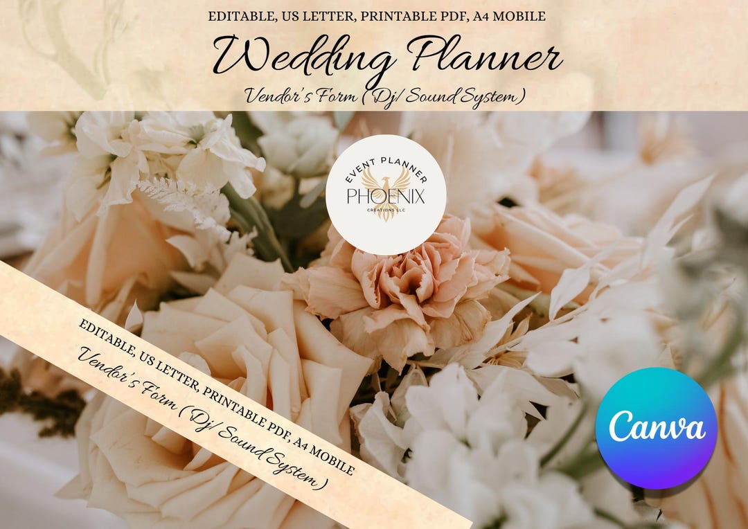 Event Planner Vendor Forms Bundle | Editable Templates for Smooth Event ...