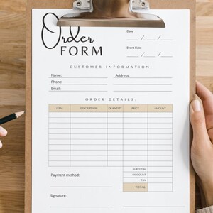Event Planner Order Form Templates - Etsy