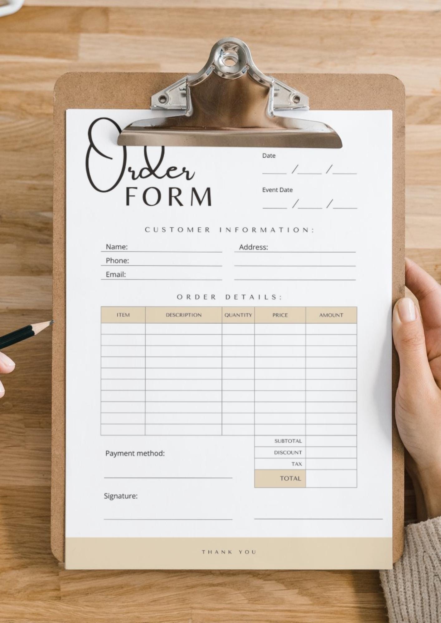 Event Planner Order Form Templates - Etsy