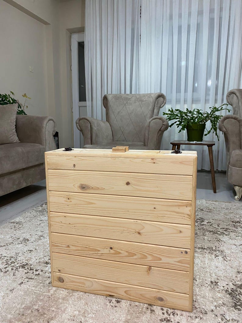 Foldable Table With Drawers Special Table, Wooden Storage Camping Table ...