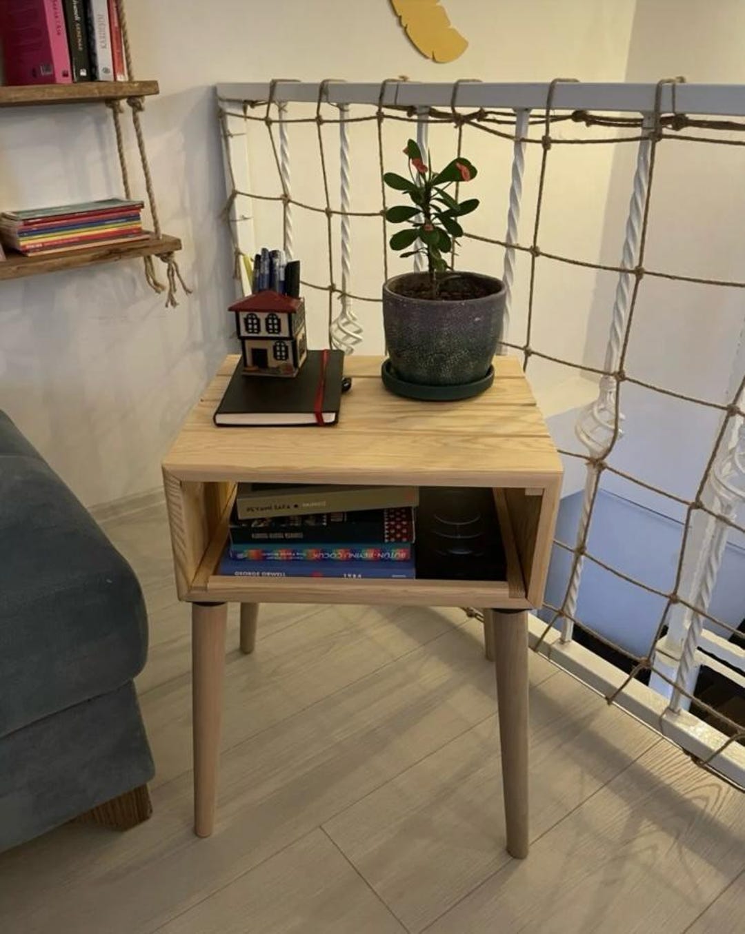 15 7 Inc Wooden Nightstand Bed Side Nightstand Multi-purpose Nightstand ...