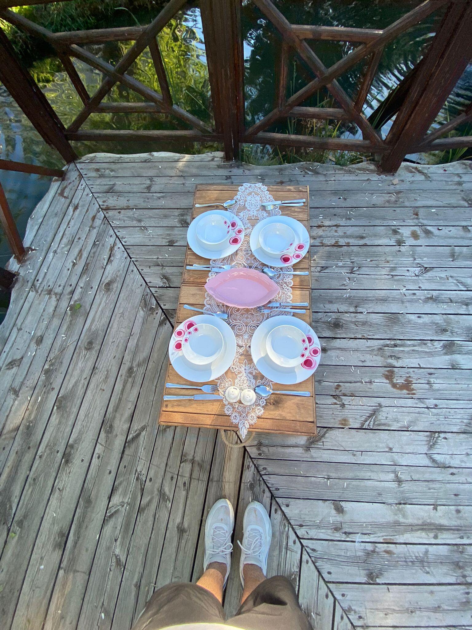 Boho Folding Table – Handmade Wooden Picnic, Camp & Beach Table ...