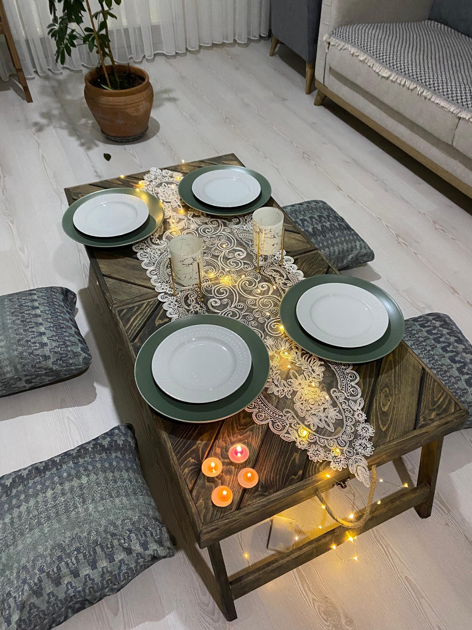 Handmade Folding Wooden Camp Table: Rustic Boho Style - Etsy