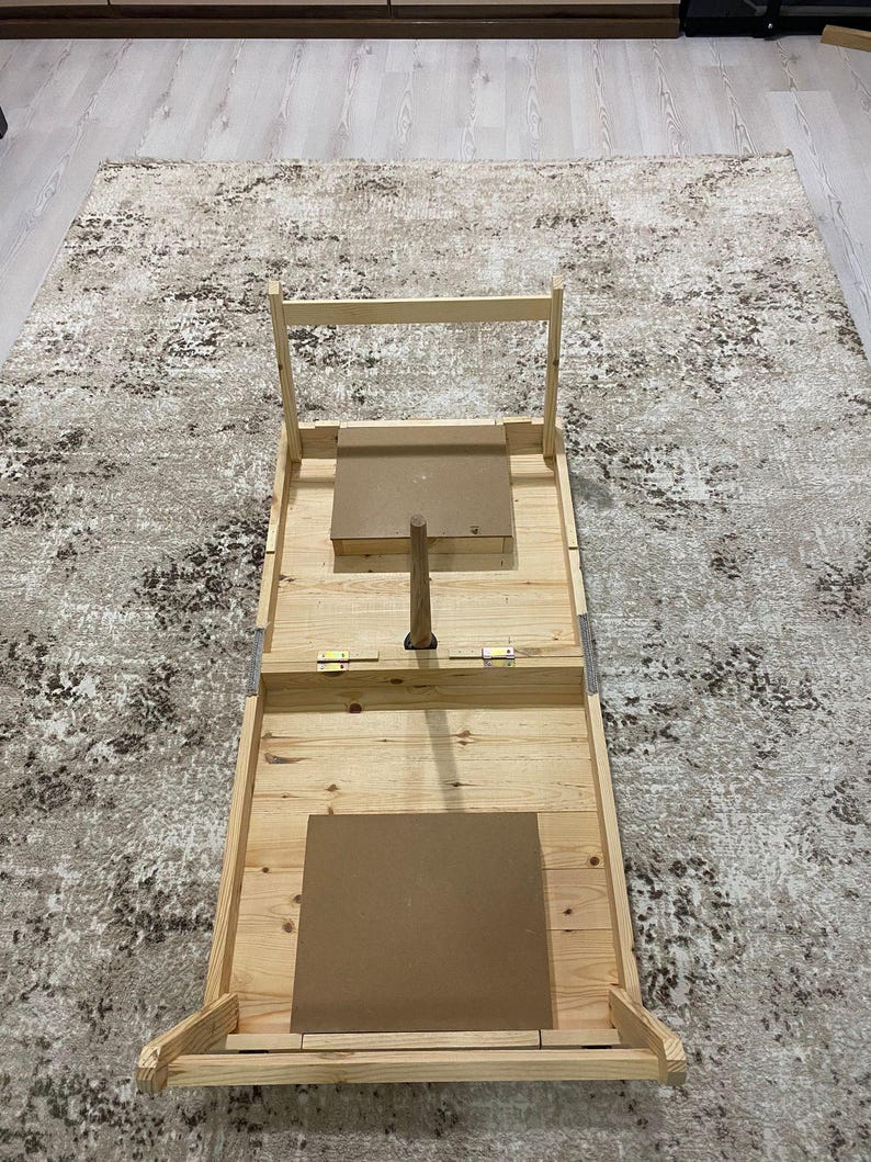 Foldable Table With Drawers Special Table, Wooden Storage Camping Table ...