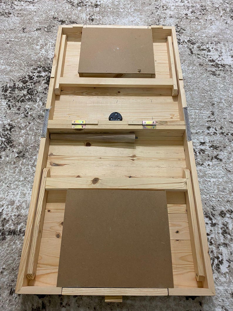 Foldable Table With Drawers Special Table, Wooden Storage Camping Table ...