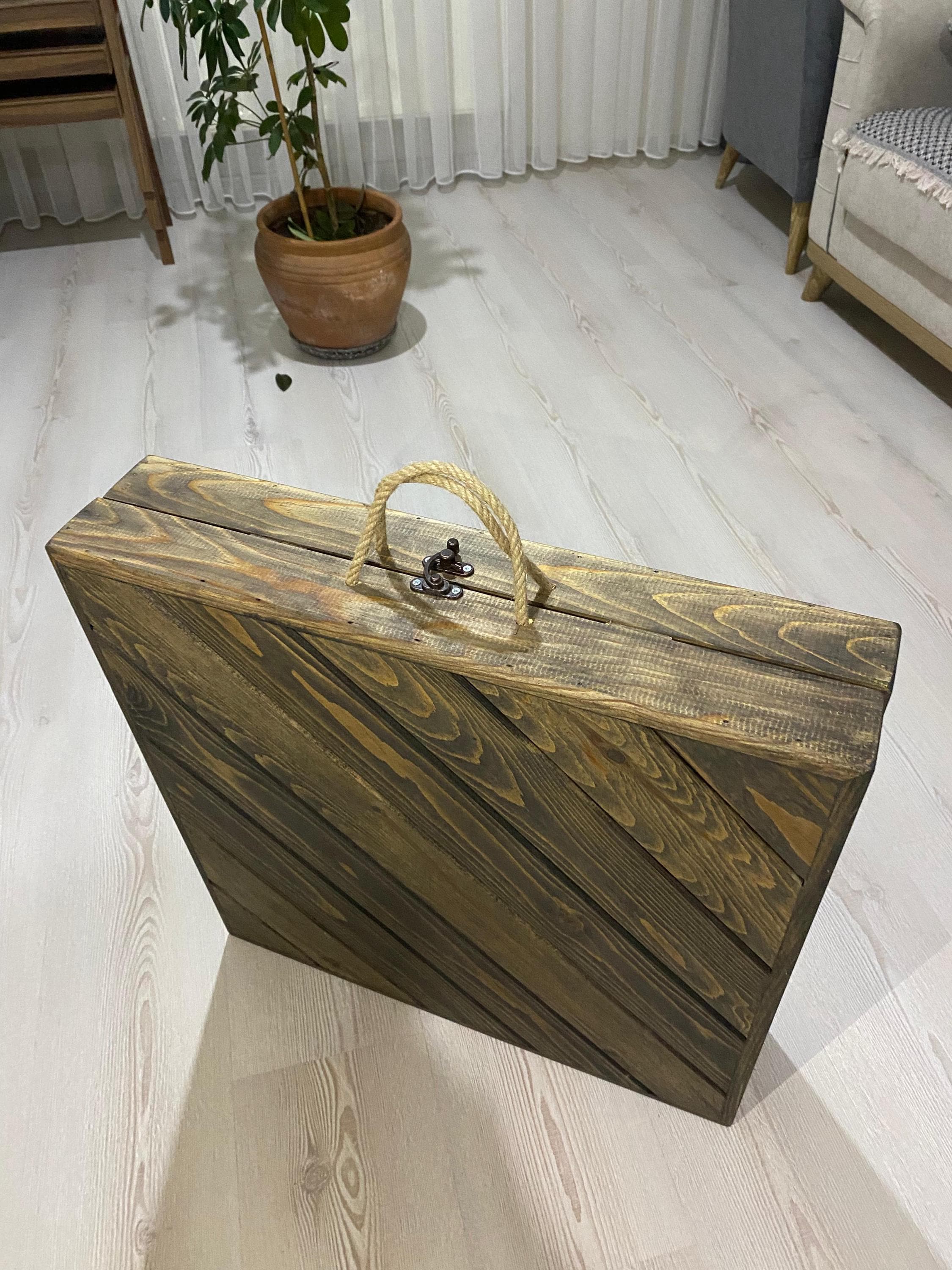 Handmade Folding Wooden Camp Table: Rustic Boho Style - Etsy