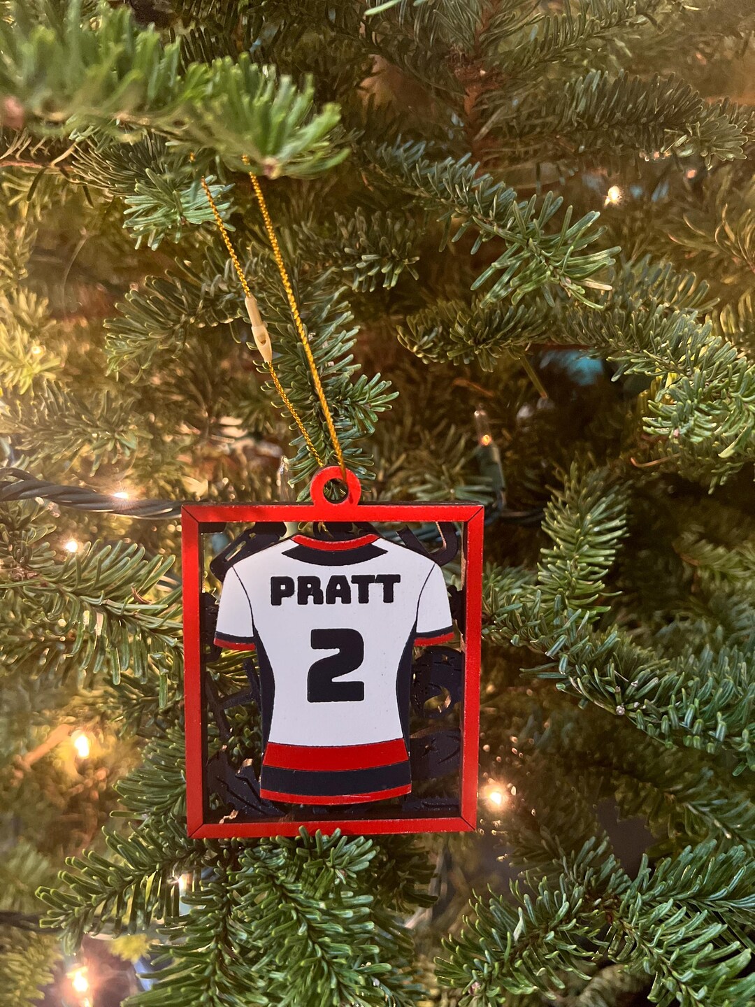 Personalized Rugby Jersey Christmas Ornament With Frame - Custom Sports ...