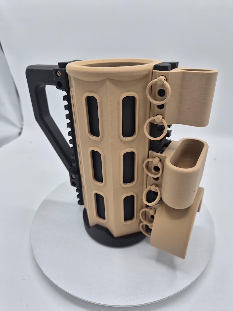 Tactical Can Cozie With Picatinny Functional Rails | Carbon Fiber 12oz ...