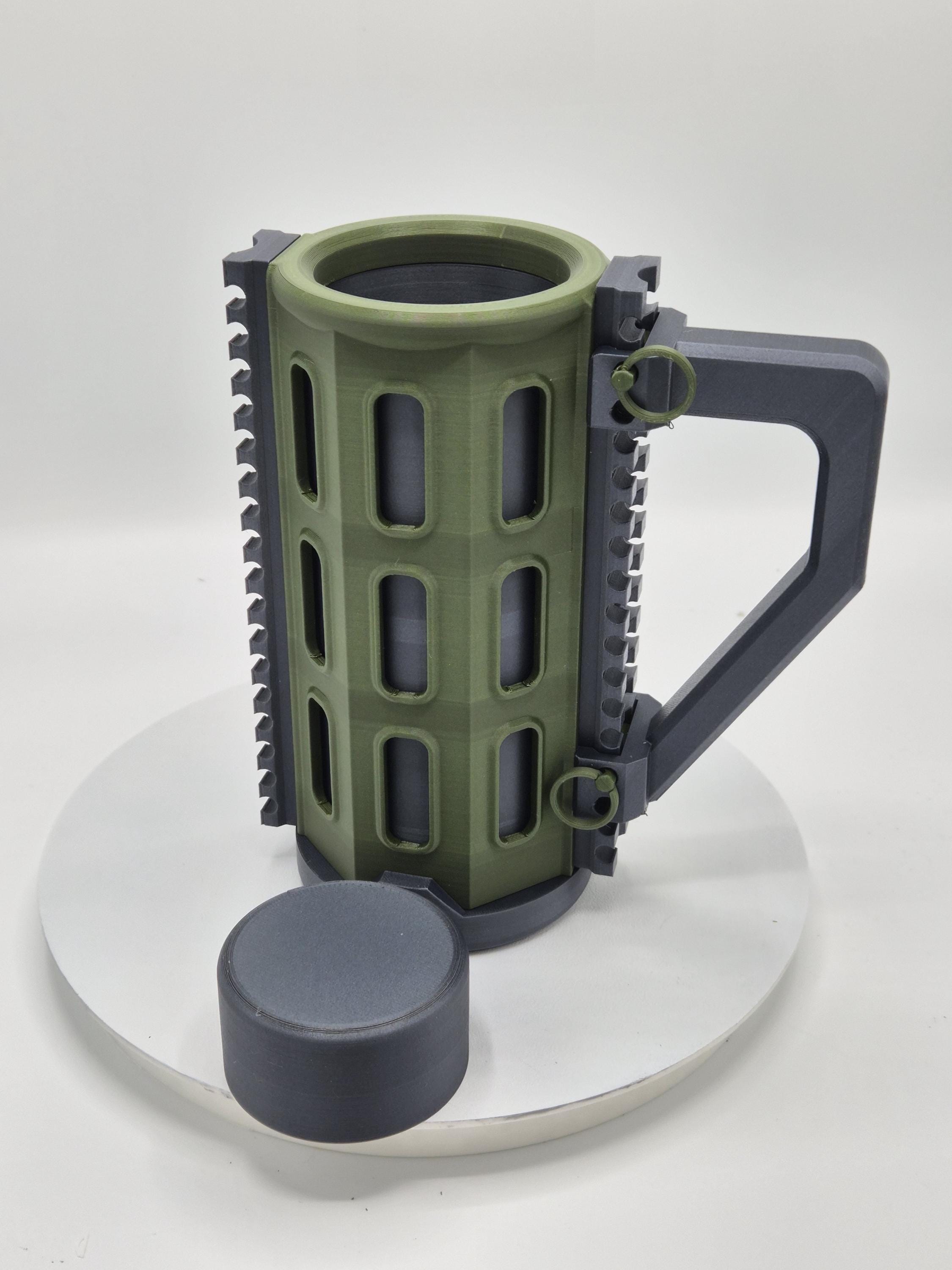 Tactical Can Cozie With Picatinny Functional Rails | Carbon Fiber 12oz ...