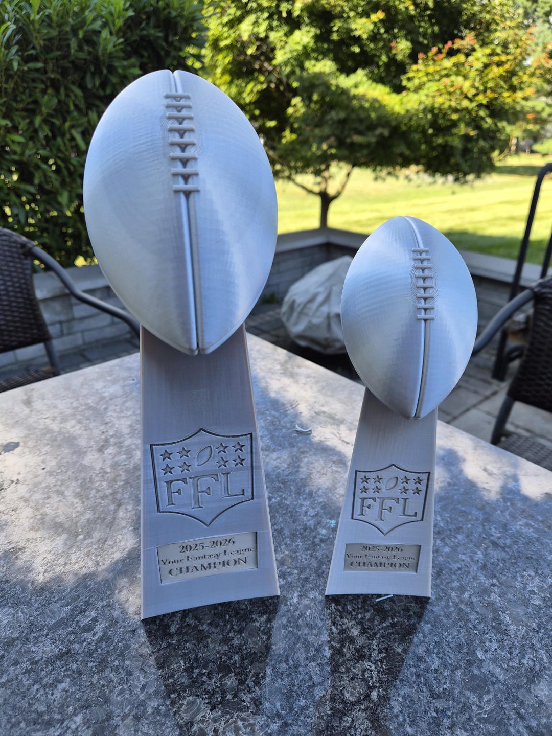 Fantasy Football 3d-printed Trophy With Custom Winner / Year Insert - Etsy