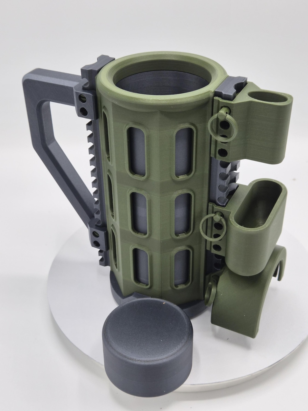 Tactical Can Cozie With Picatinny Functional Rails | Carbon Fiber 12oz ...