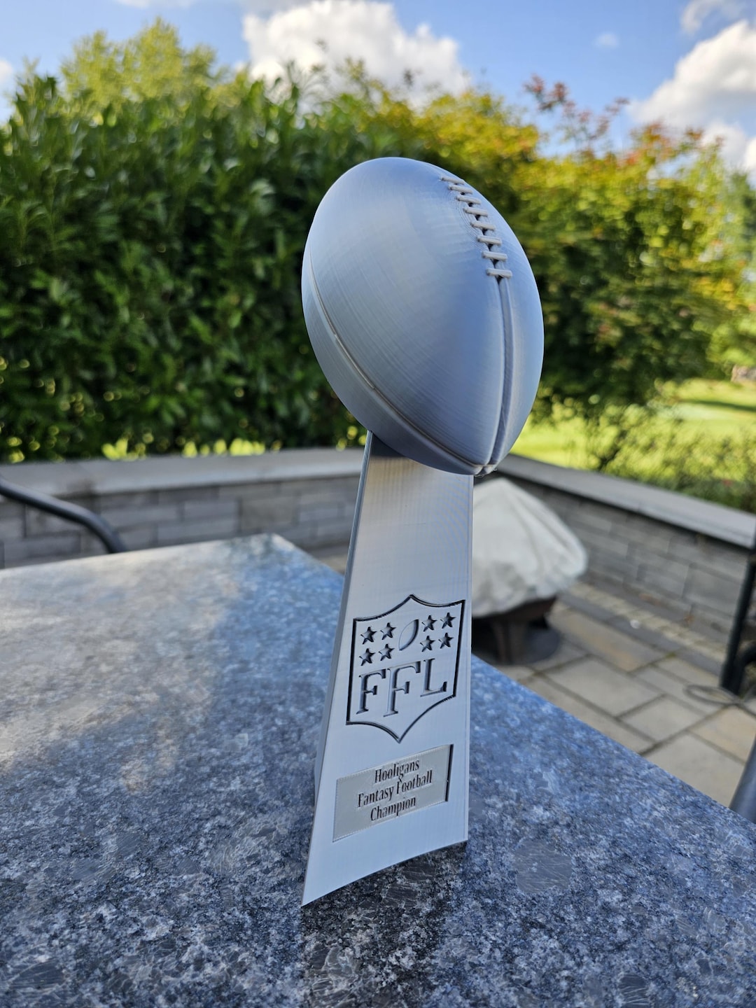 Fantasy Football 3d-printed Trophy With Custom Winner / Year Insert - Etsy