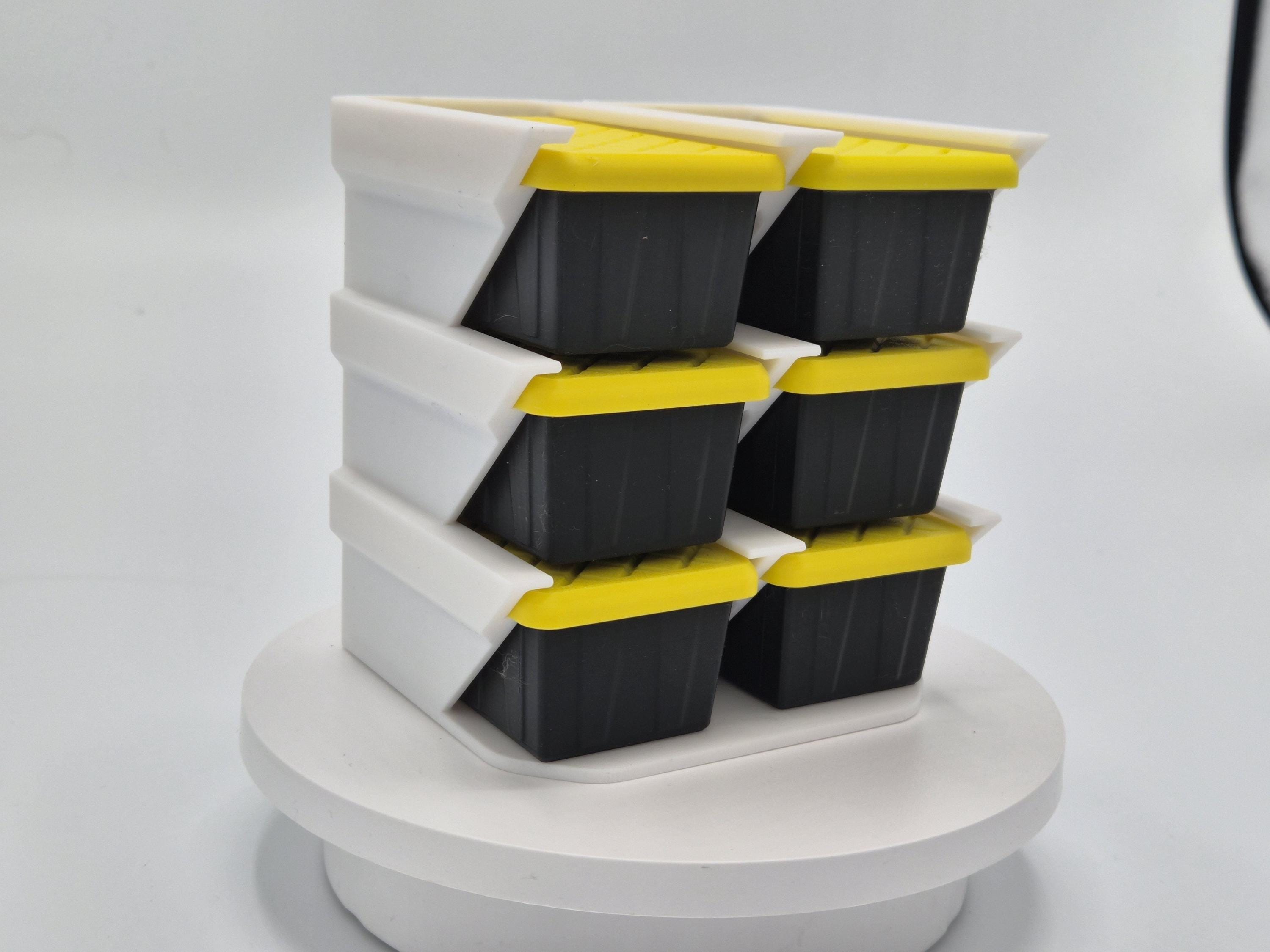Mini Desktop HDX Storage Totes | 3D Printed With Stacker / Storage Rack ...