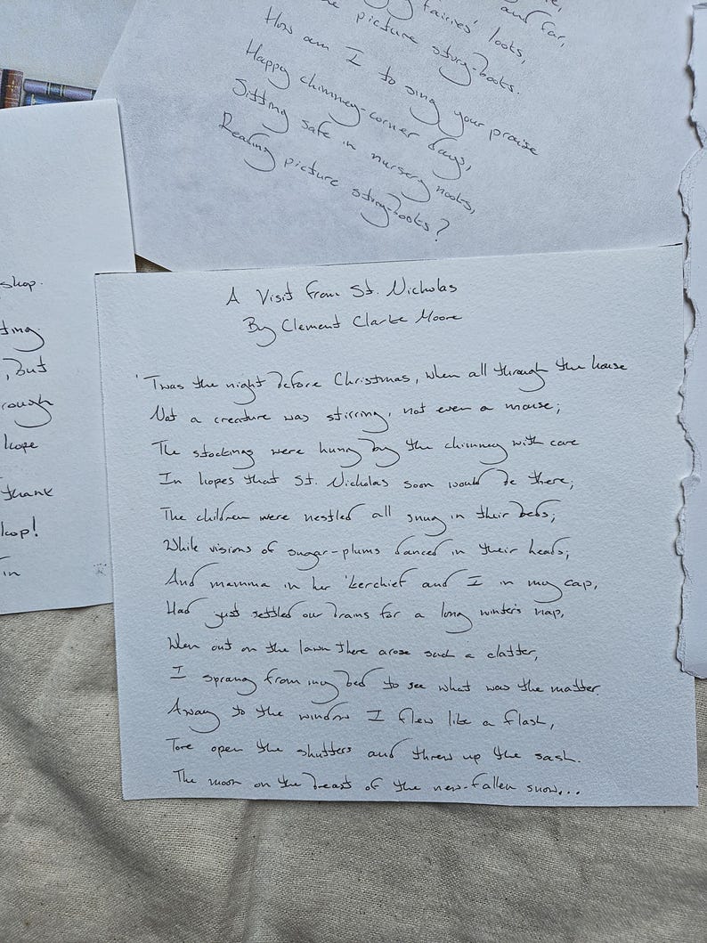 Folded Custom Handwritten Letter With Wax Seal and Whimsy Packet ...