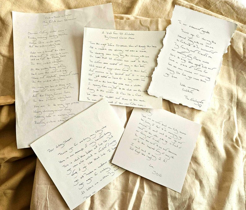 Custom Unfolded Handwritten Letter With Wax Seal and Whimsy Packet ...