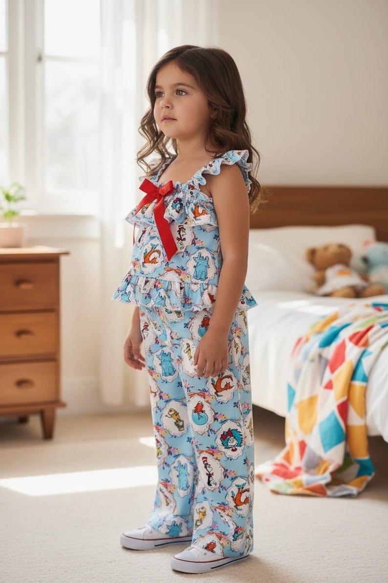 Lt. Blue Dr. S Character Printed Girls 2 Piece Set. OFG53495 - Etsy