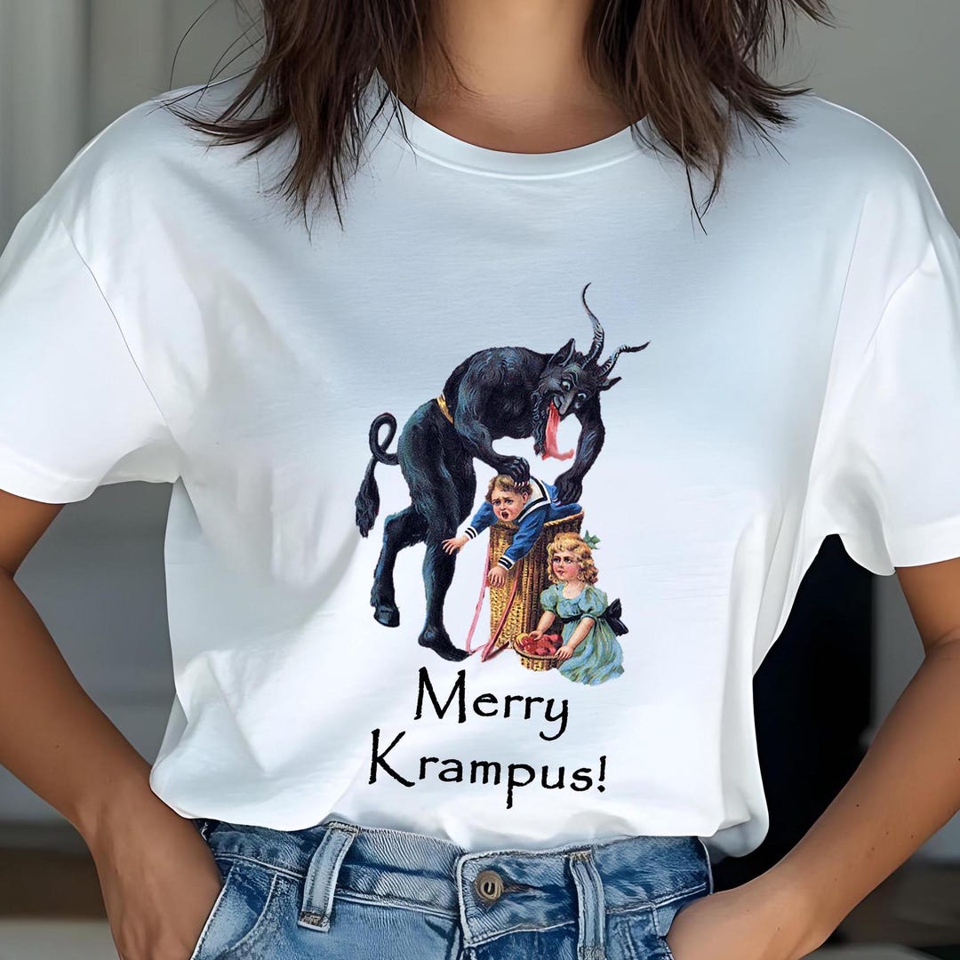 Christmas Krampus Shirt Creepy Vintage Krampus T-shirt Goth Shirt ...