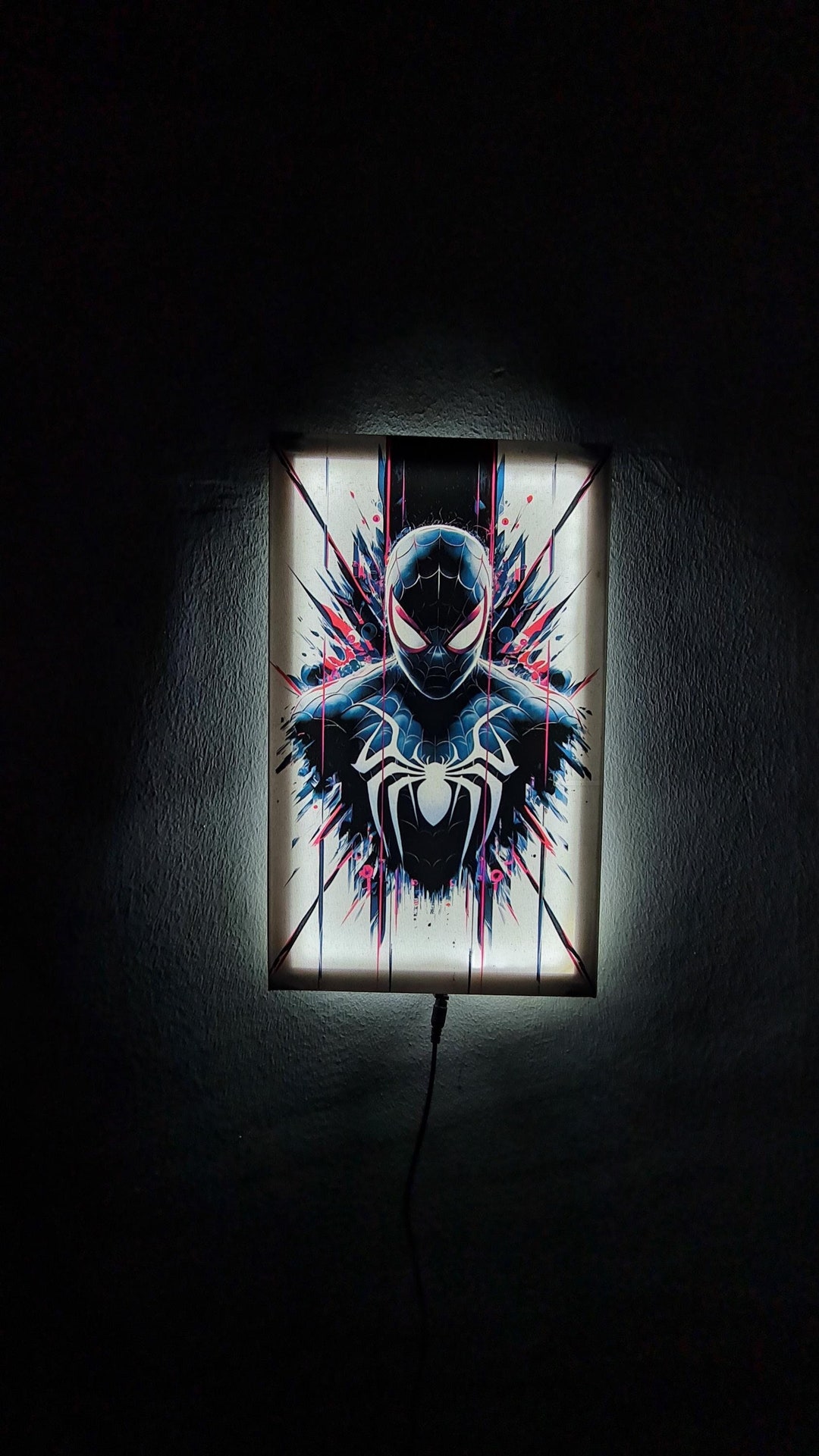 Spiderman Led Sign, Spiderman Wall Art, Spiderman Wall Sign, Spiderman ...