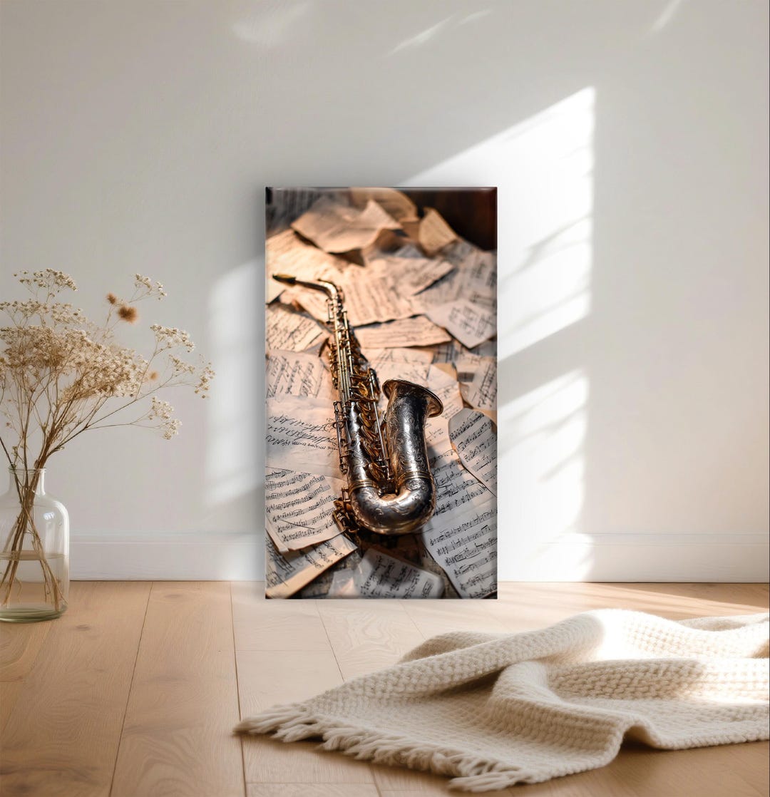 Jazz Saxophone Canvas Art – Modern Music Room Decor - Etsy