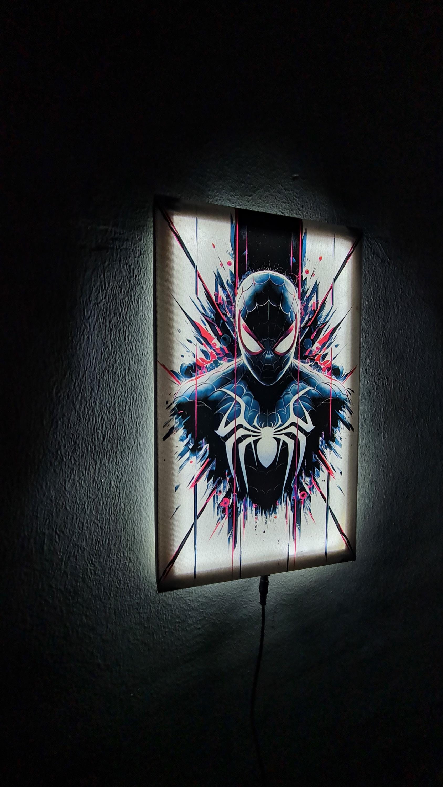 Spiderman Led Sign, Spiderman Wall Art, Spiderman Wall Sign, Spiderman ...