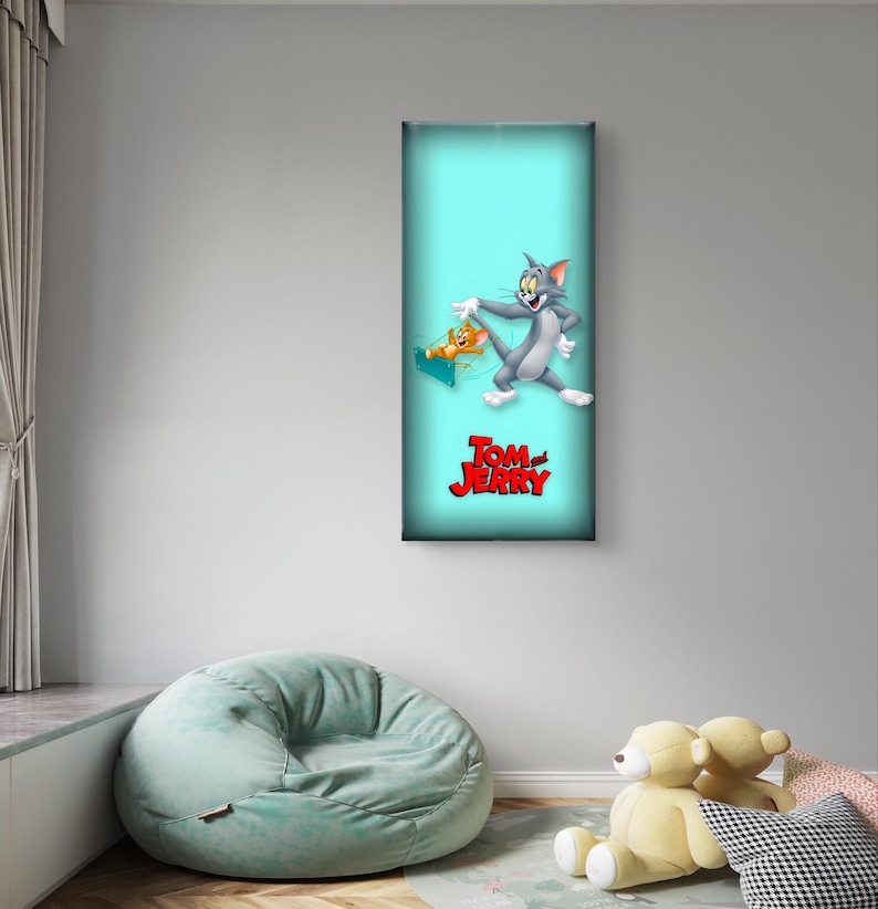 Tom and Jerry Canvas Art – Kids Room Cartoon Wall Decor - Etsy Canada