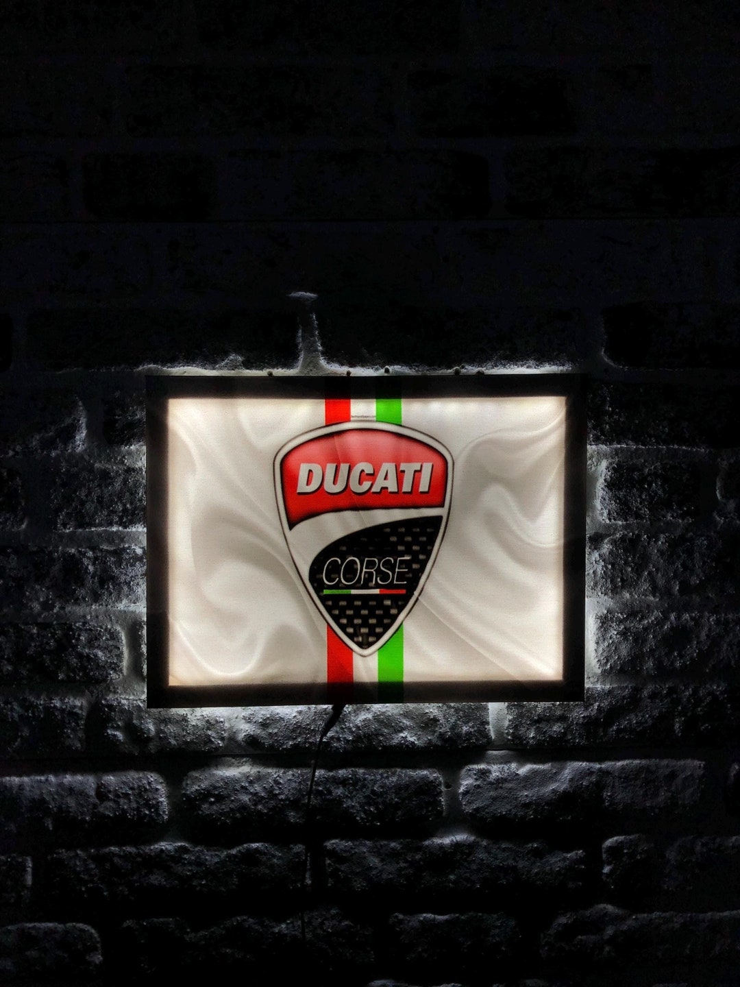 Ducati Logo LED Light Sign - Stunning Motorcycle Wall Art, Unique Gift ...