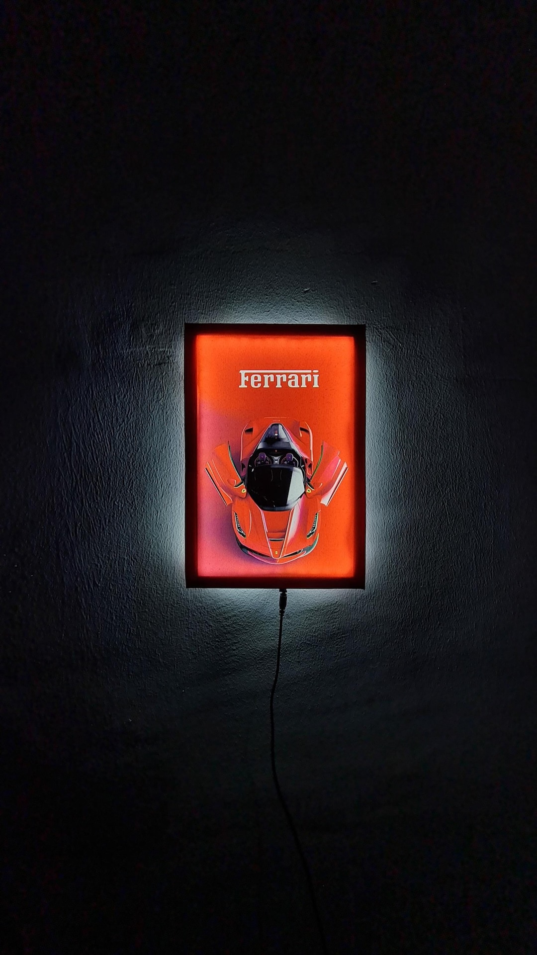 Ferrari Neon Sign, Ferrari Logo Wall Art, Ferrari Light Sign, Ferrari ...