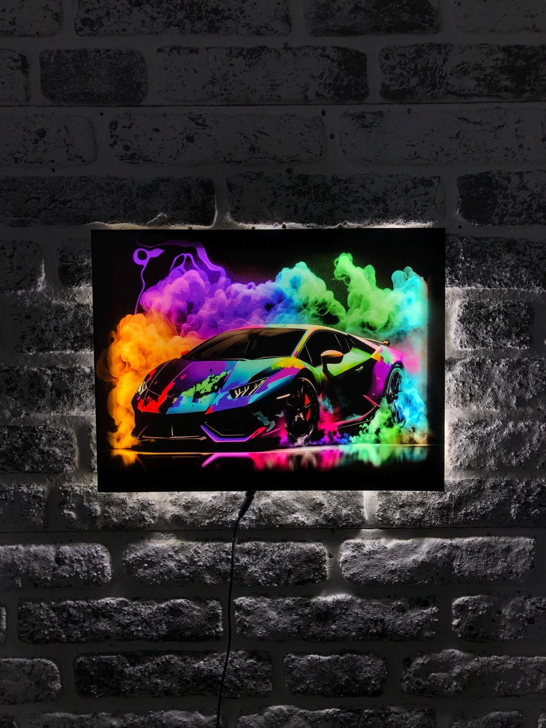Lamborghini Led Sign , Lamborghini Christmas Gift Wall Art , Lighted ...