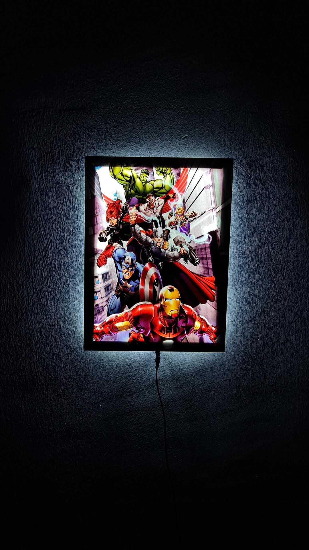 Avengers Led Sign, Avengers Wall Decor, Marvel Avengers, Kid's Room ...