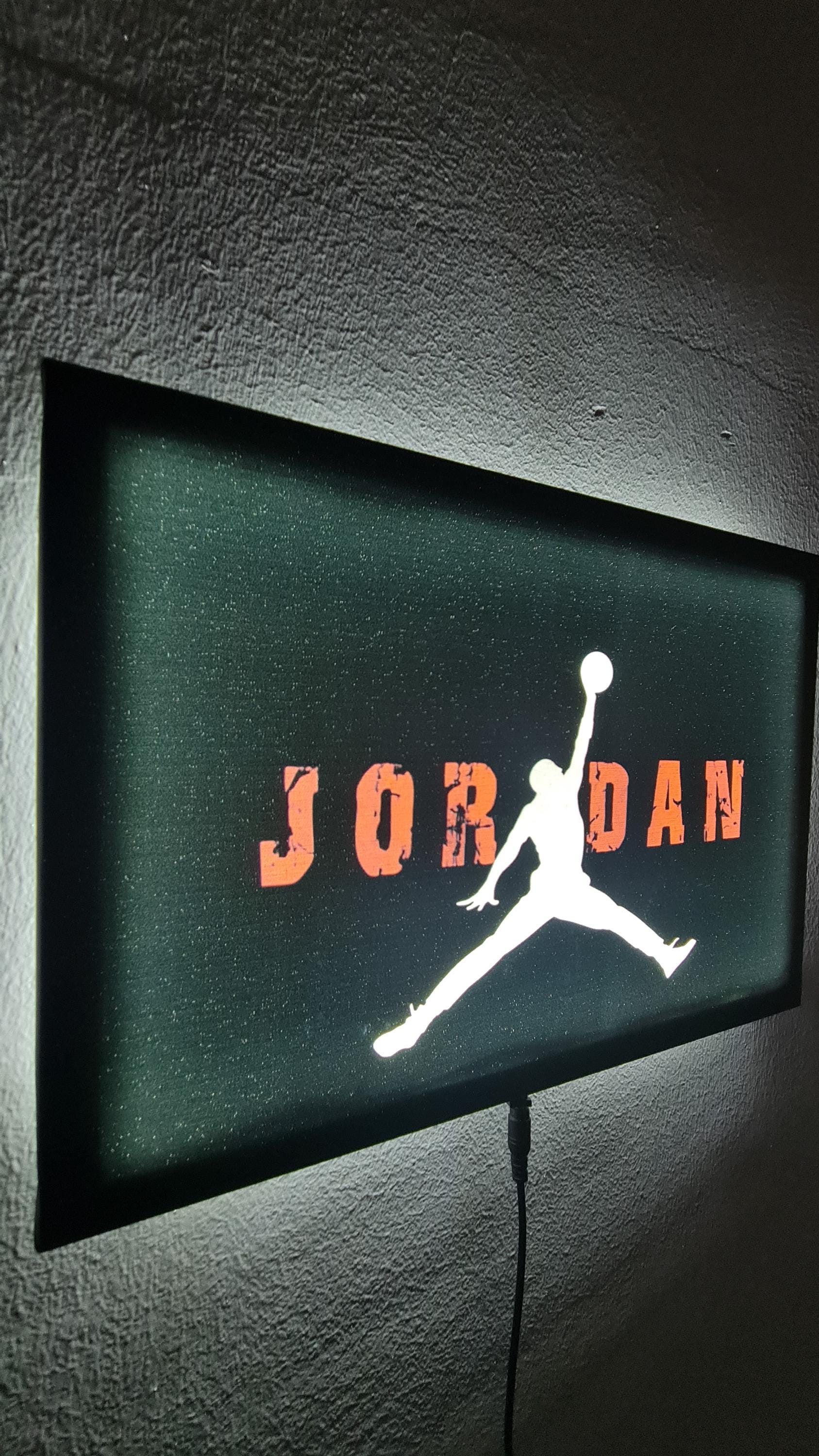 Michael Jordan Jumpman Led Sign, Jordan Basketball Fans Led Light ...