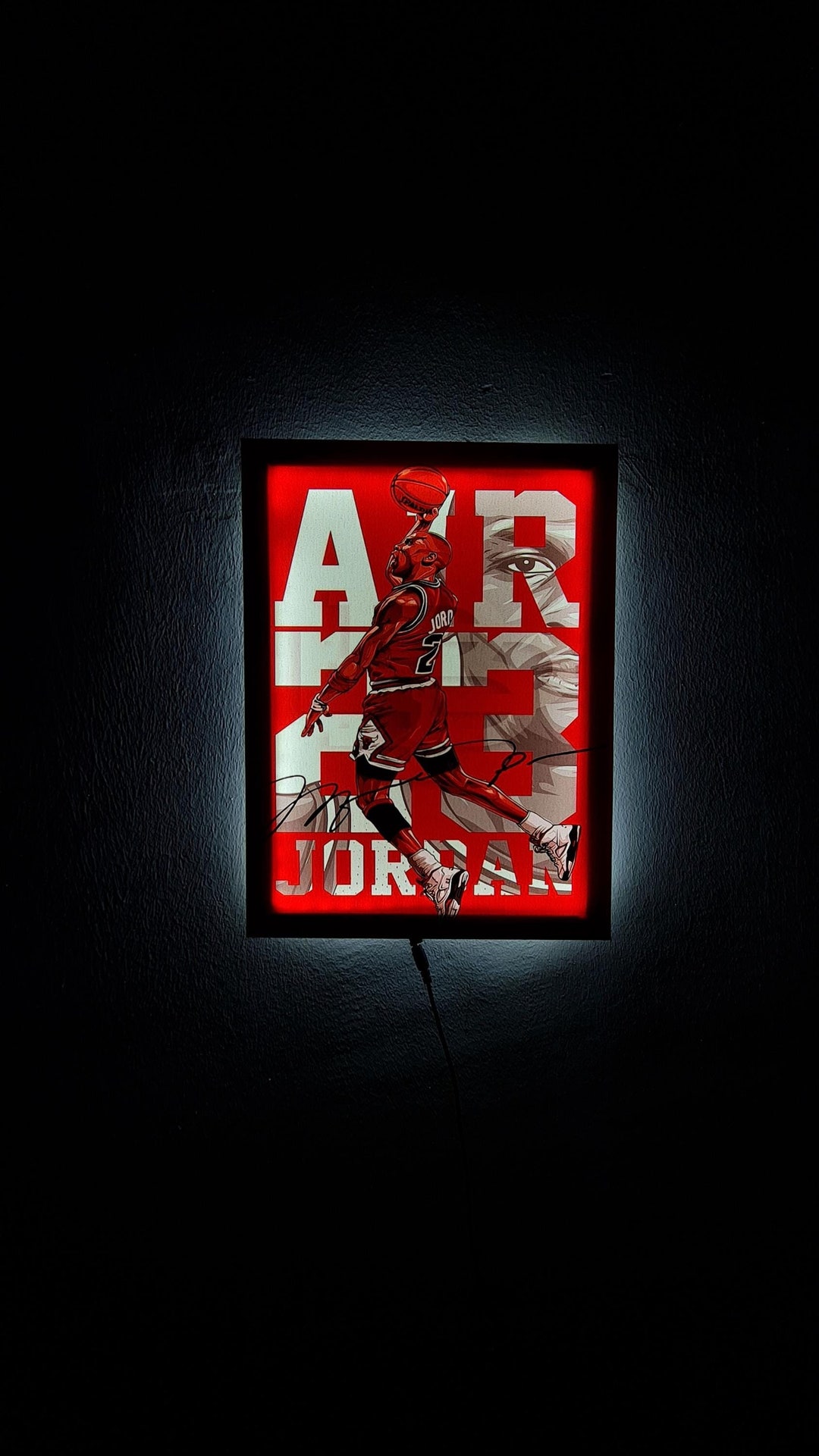Jordan Led Sign, Jordan Jumpman Basketball Fans Led Light, Lighted Wall ...