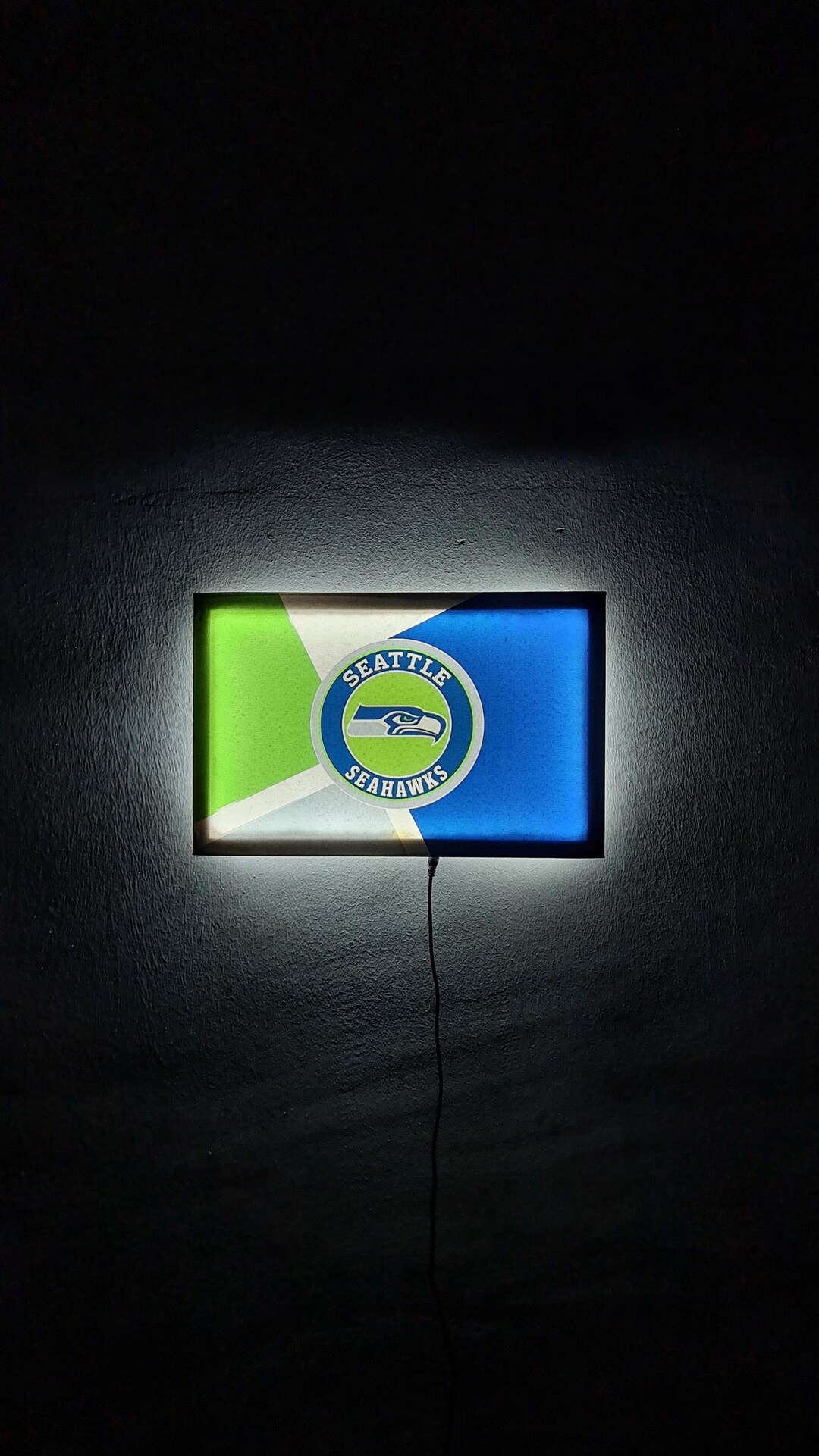 Seattle Seahawks Led Lighted Canvas Sign, Nfl Fans Perfect Gift, Sleek ...