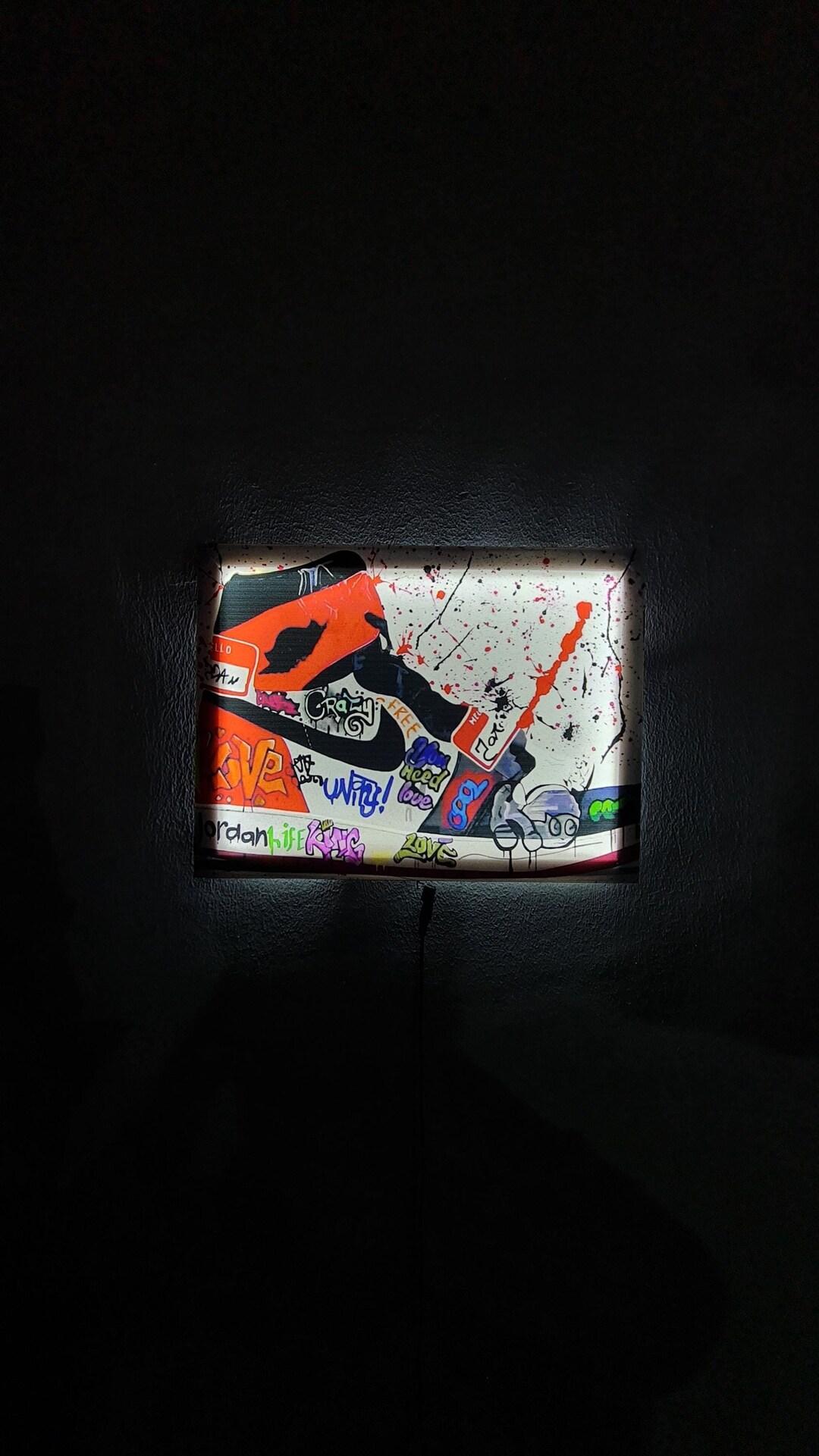 Jordan Graffiti Canvas Wall Art, Air Jordan Canvas Wall Art, Jordan 1 ...