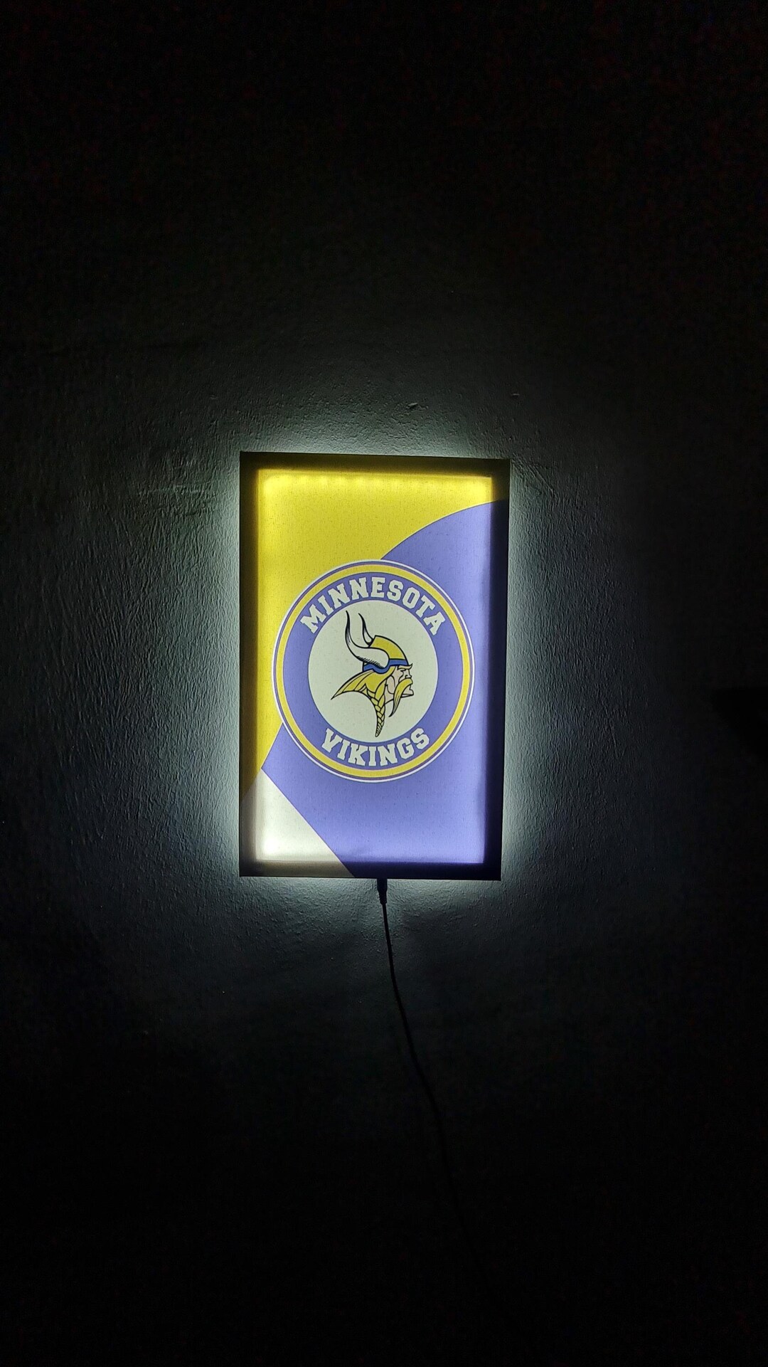 Minnesota Vikings Led Lighted Canvas Sign, Nfl Fans Perfect Gift, Sleek ...