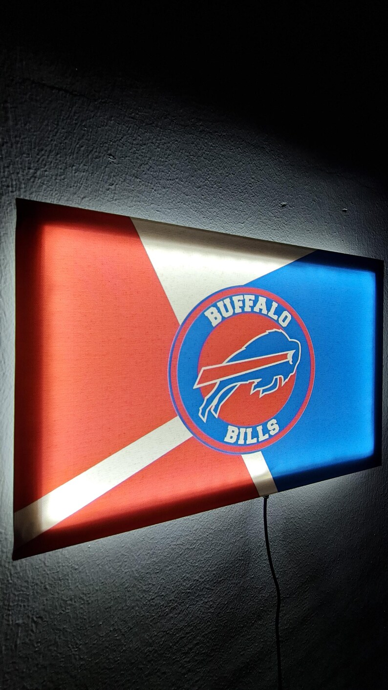 Buffalo Bills Led Lighted Canvas Sign, Nfl Fans Perfect Gift, Sleek Man ...