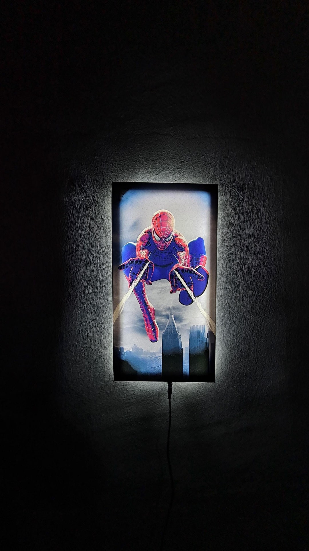 Spiderman Web Led Sign, Spiderman Wall Art, Spiderman Wall Decor ...