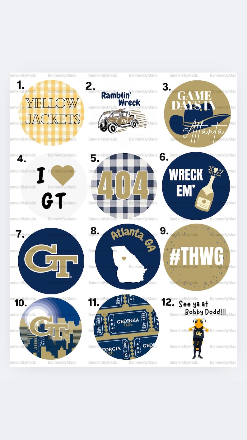 College #3, GT Pins, Georgia Pins, Yellow Jackets Accessories, Game Day ...