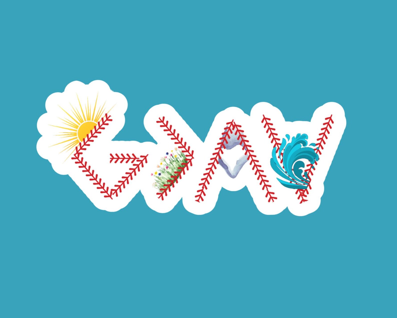 God is Greater Baseball Stitch Sticker: Christian Faith, Sports Gift - Etsy