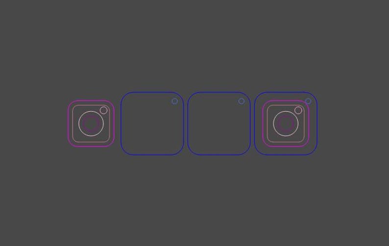 NFC Keychain SVG Business Instagram - Etsy