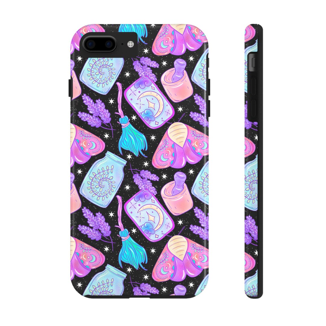 IPhone and Samsung Purple Moths and Brooms Cute Tough Phone Cases - Etsy