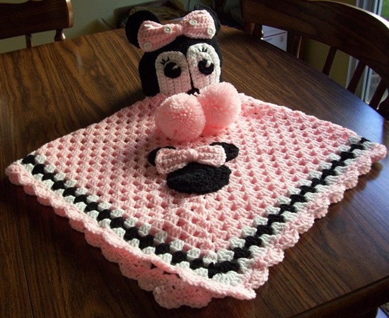 Crocheted Minnie Mouse Poncho & Hat - Etsy